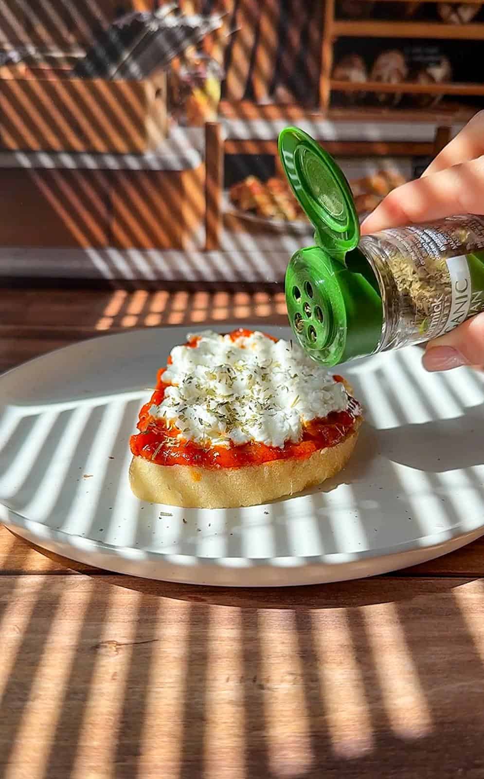 Cottage Cheese Pizza Toast - The Modern Nonna