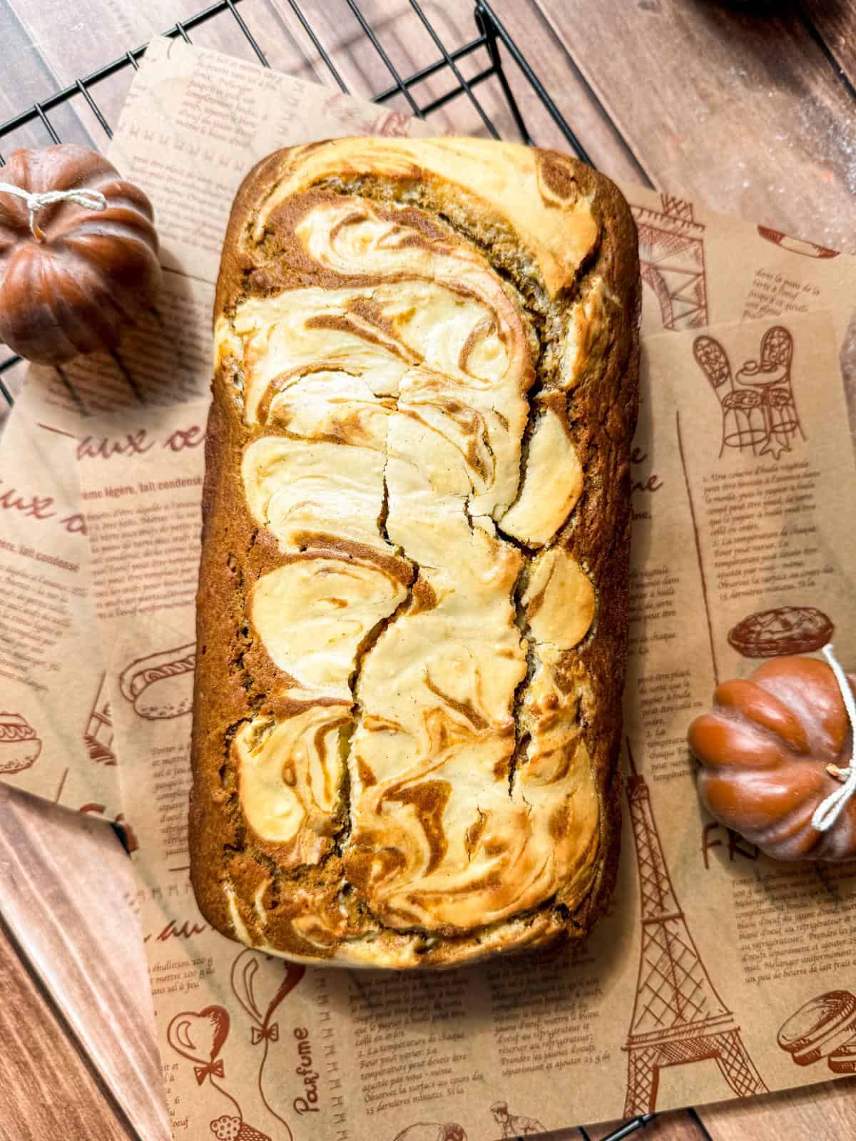Pumpkin Bread with Cream Cheese Filling - The Modern Nonna