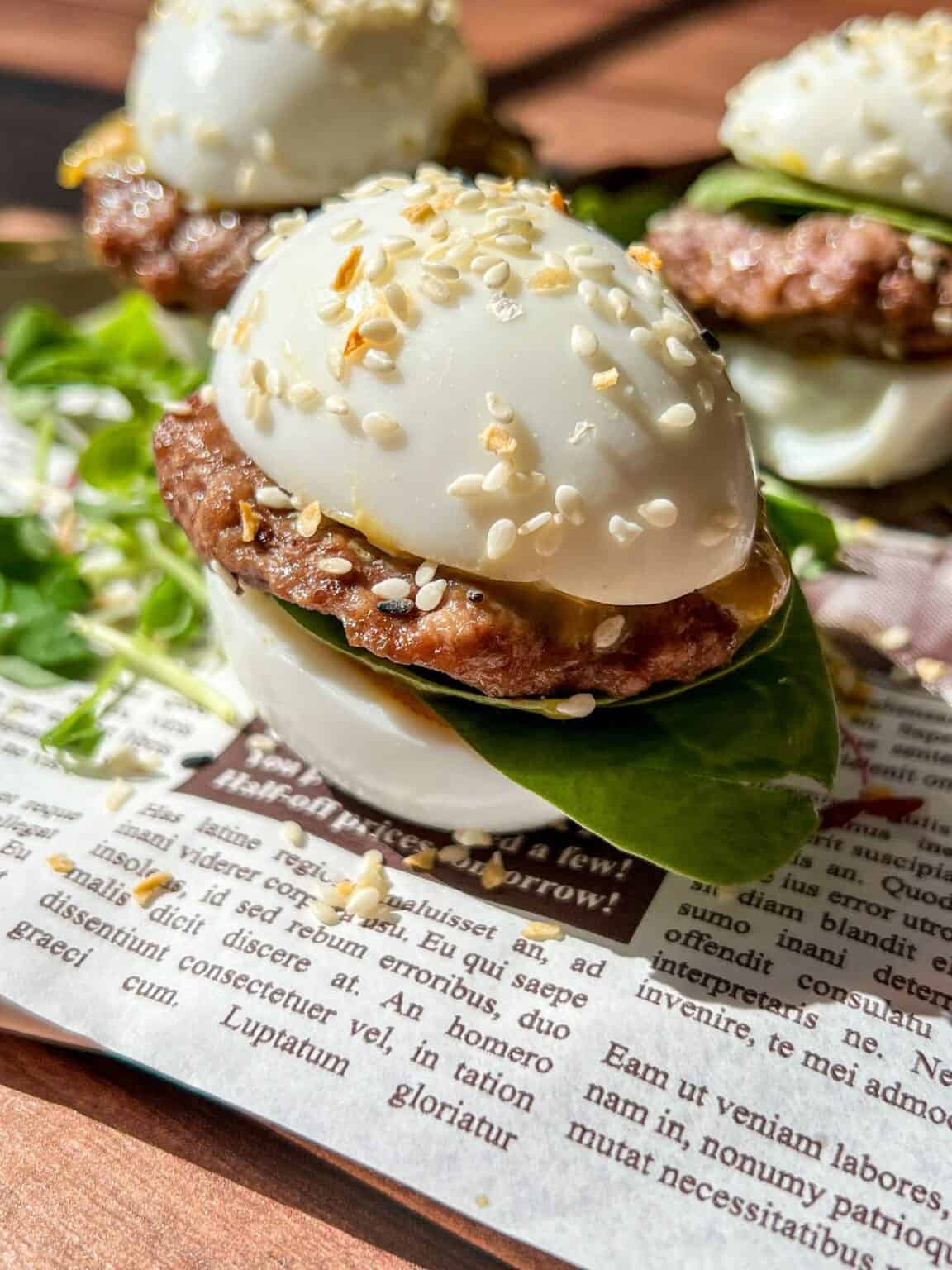 Mini Egg Burgers - The Modern Nonna